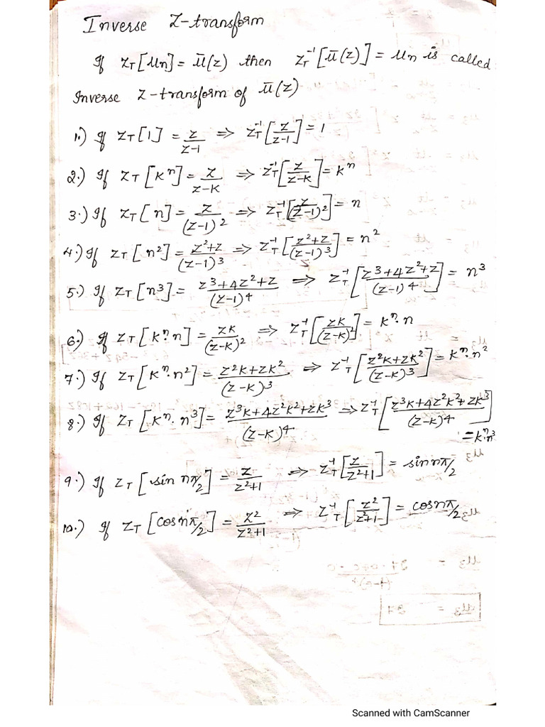 Inverse Z - Transforms | PDF