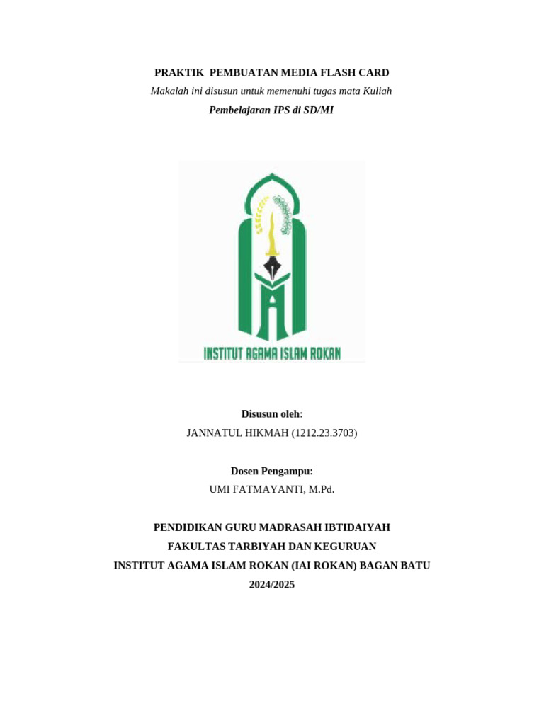 Praktik Pembuatan Media Flash Card | PDF