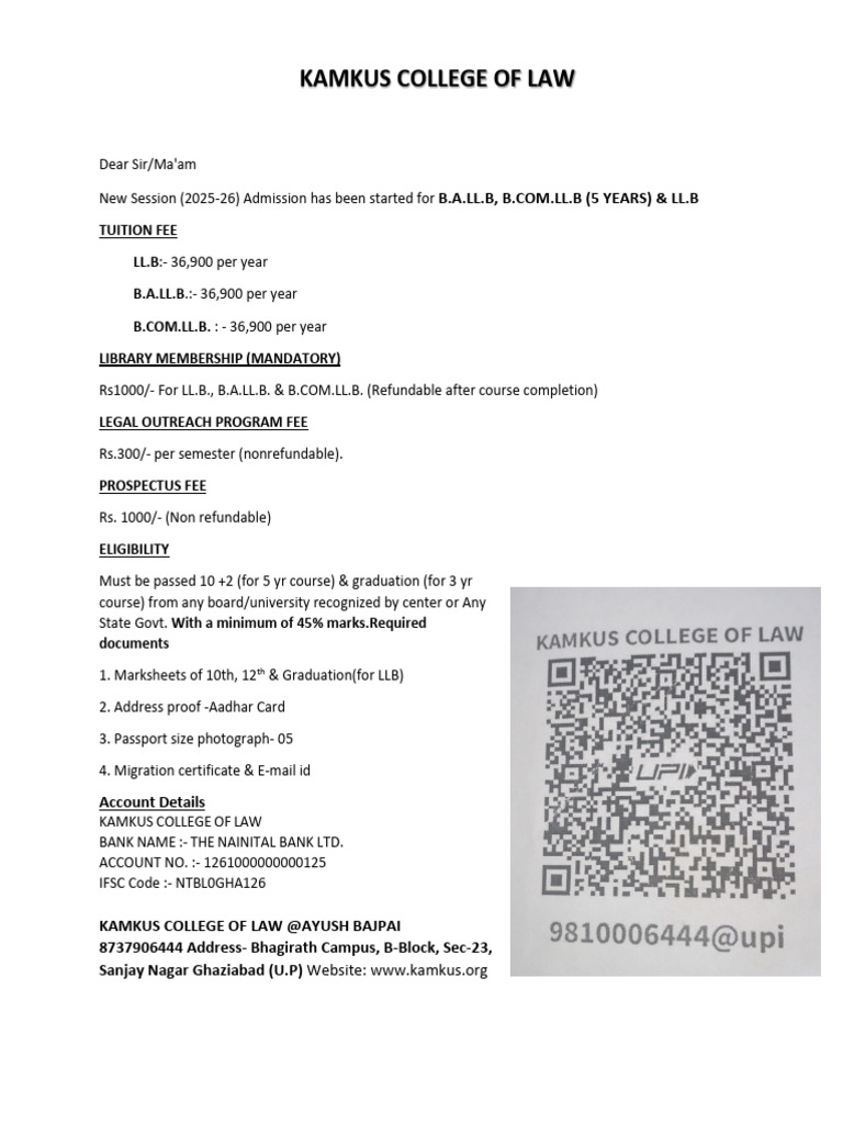 Law Courses Checklist 25-26 | PDF