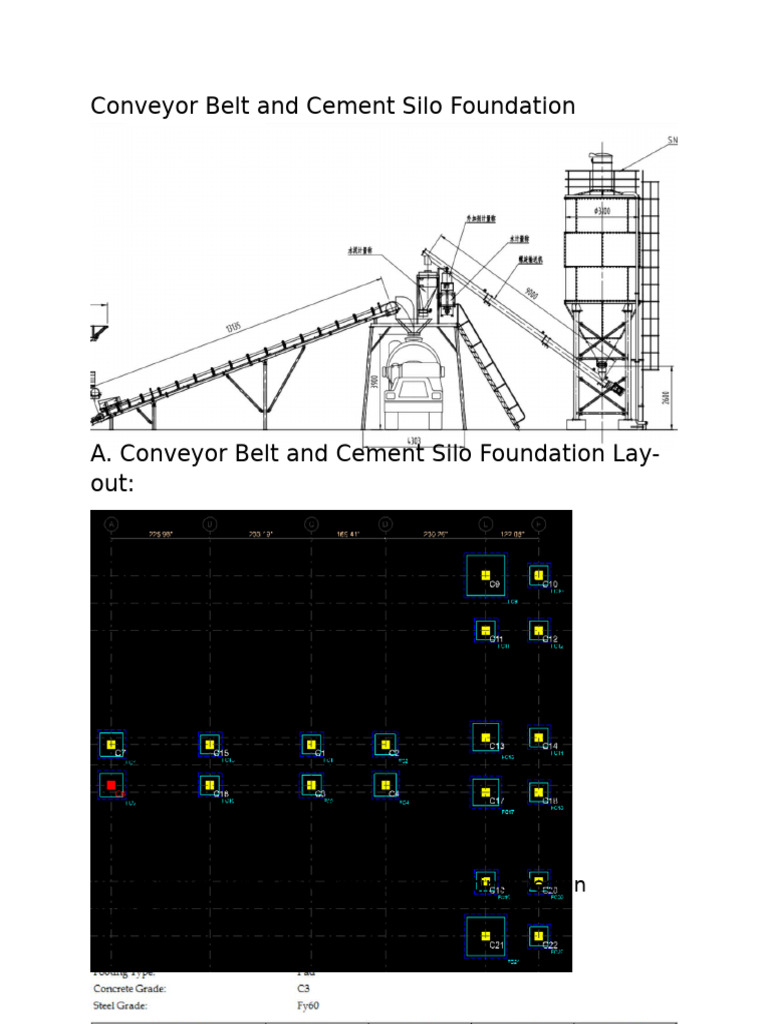 Silo Conveyor Belt Foundation Design | PDF