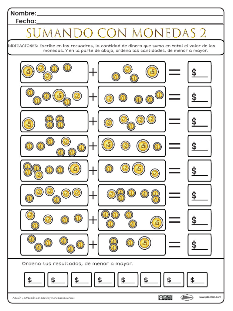 Suma de Monedas | PDF