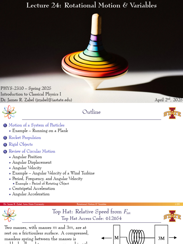 24 Rotational Motion Variables Handout | PDF | Acceleration | Angle