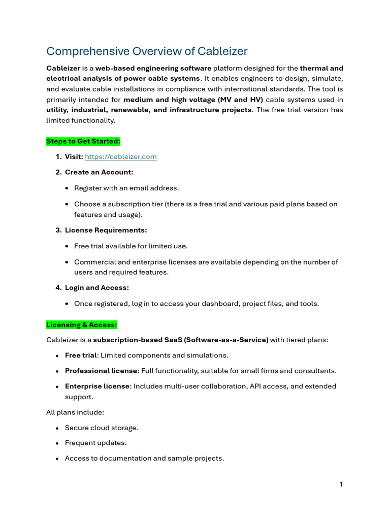Comprehensive Overview of Cableizer | PDF | Software As A Service ...