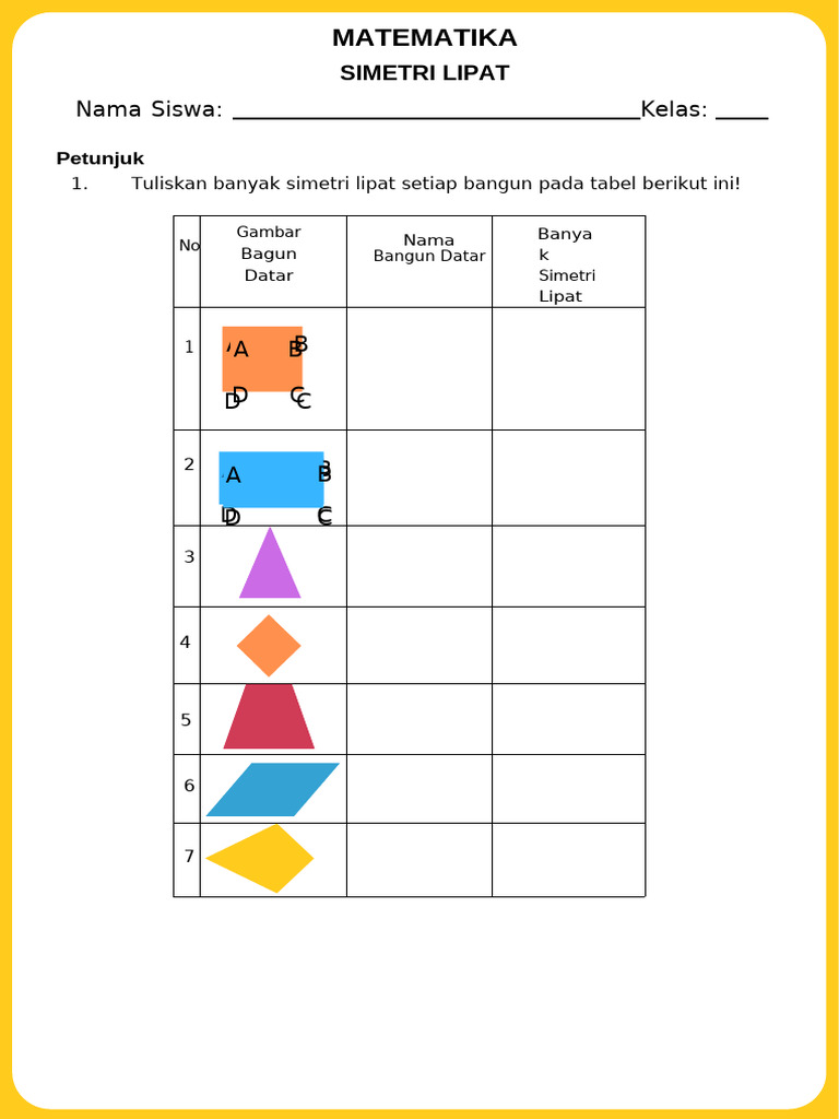 LKPD Simetri Lipat | PDF