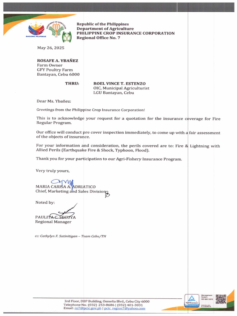 Nci Application - Rosafe A. Ybañez | PDF