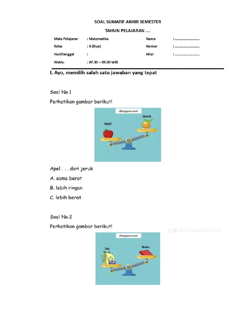 MTK SAS 2 Kls 2 | PDF