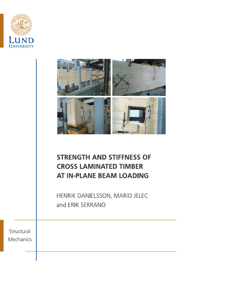 STRENGTH and STIFFNESS of Cross Laminated Timber at In-Plane Beam ...