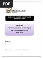 Grade 10 Physical Sciences Test Paper | PDF | Waves | Electromagnetic ...