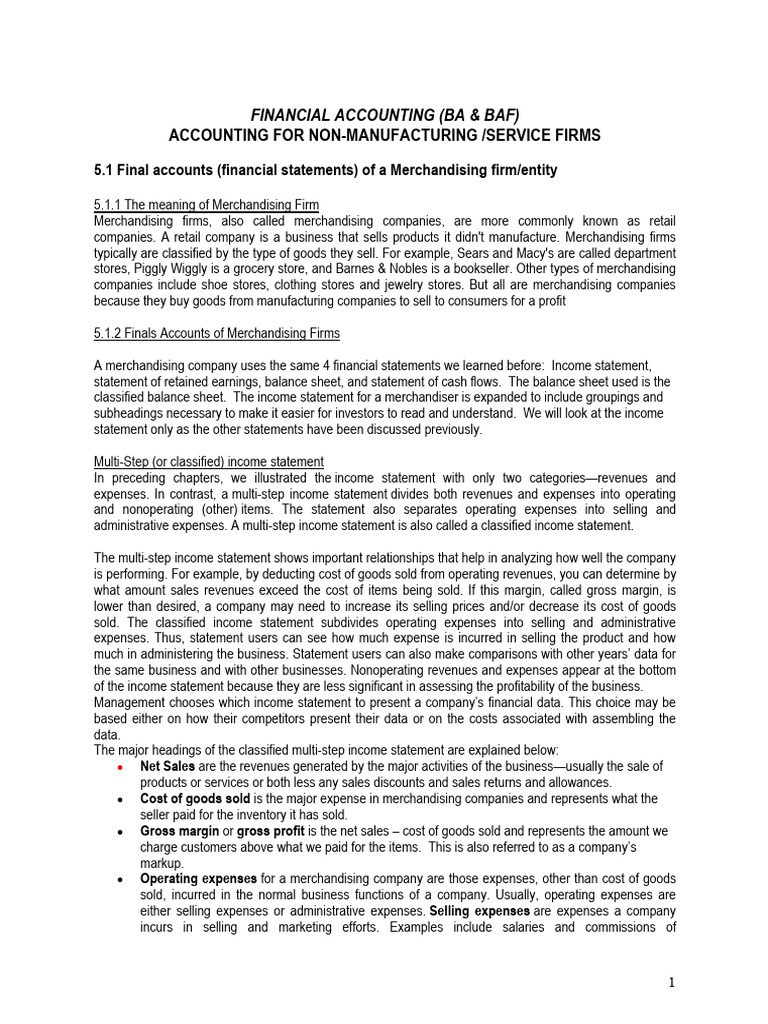 Non Manufacturing Acc 2024 | PDF | Balance Sheet | Expense