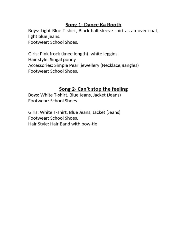 Western Dance Costume | PDF