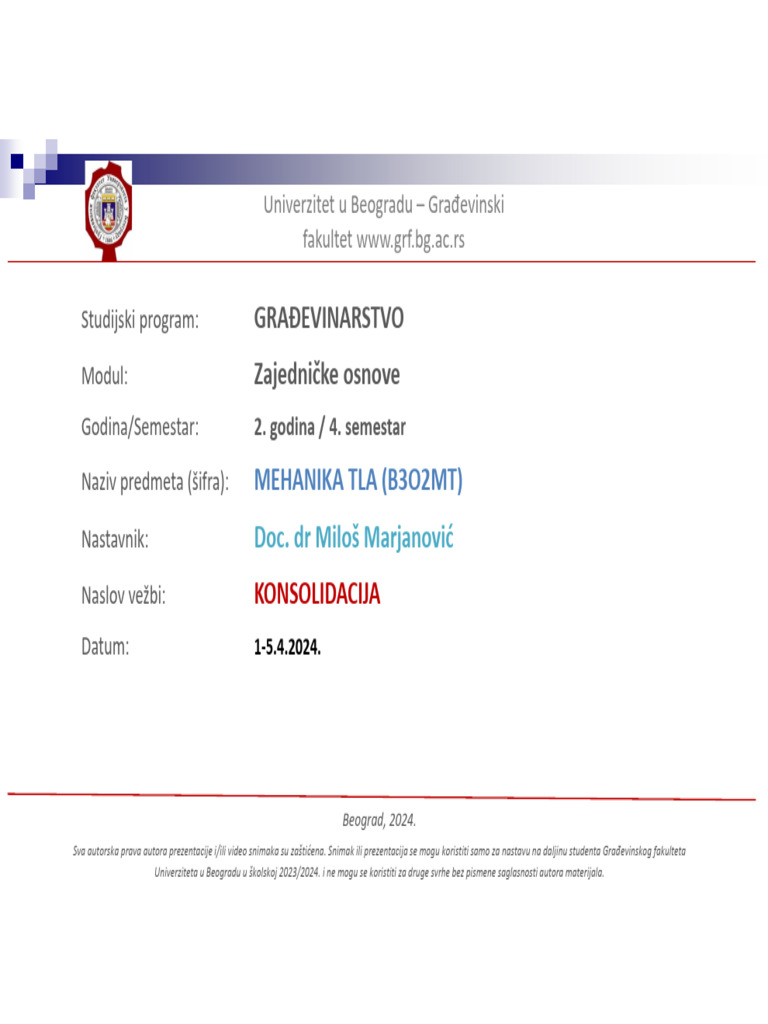 Vezba 5 Konsolidacija | PDF