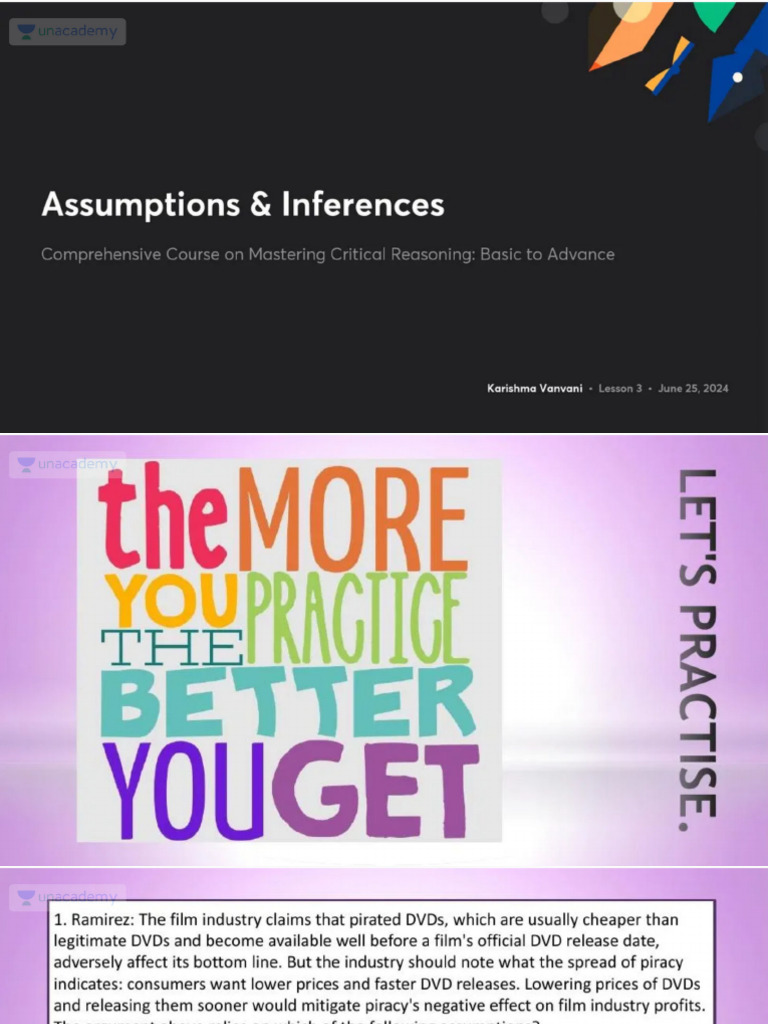 Assumptions Inferences No Anno | PDF