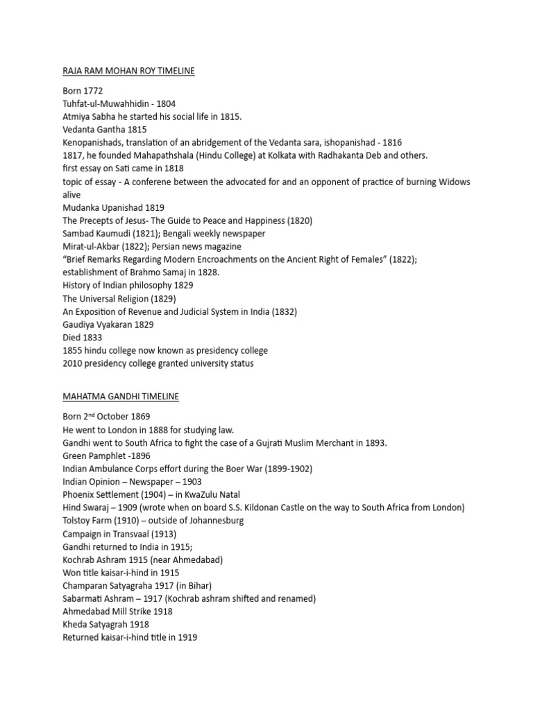 Ipt Thinkers Timeline | PDF