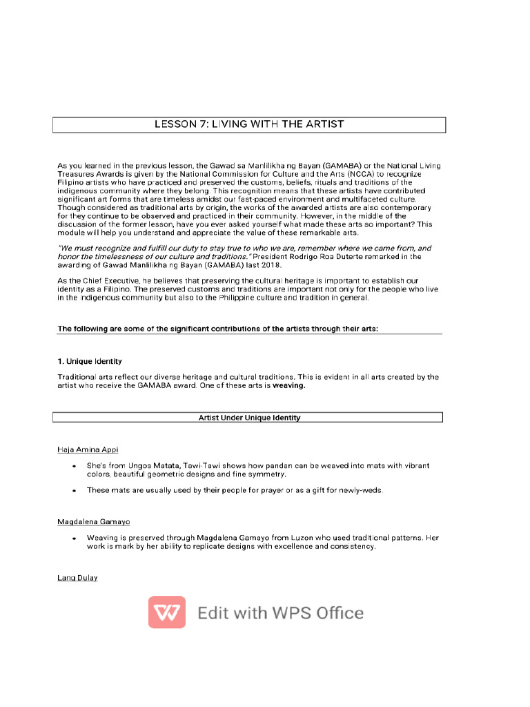 Cpar Q2 Lesson 7 | PDF