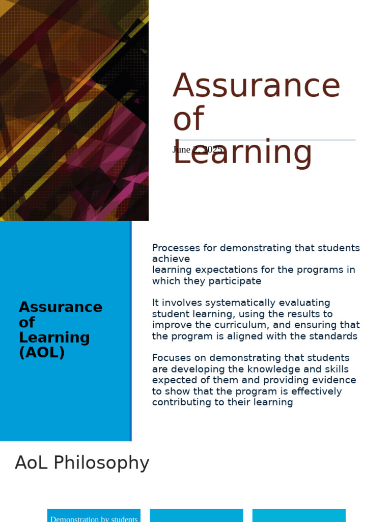 Assurance of Learning Processes Explained | PDF | Educational ...