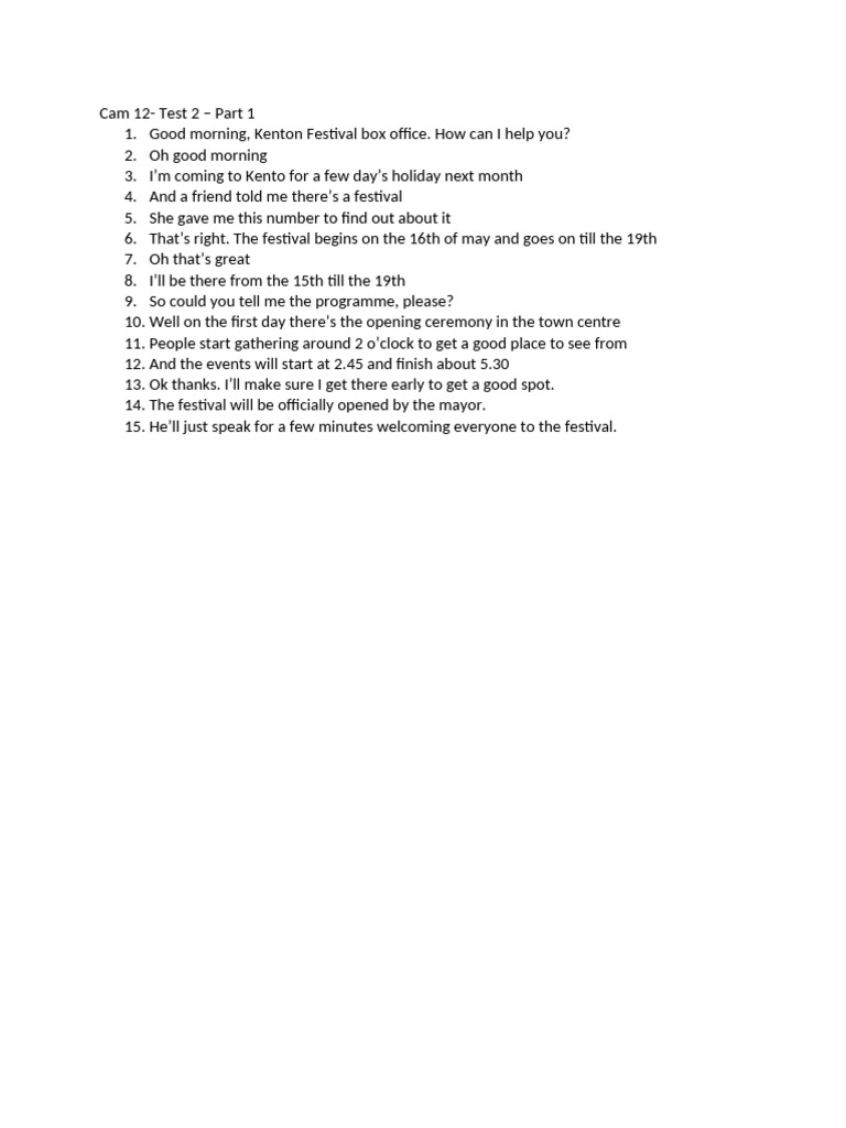 Cam 12 - Test 2 - Part 1 (15c) | PDF