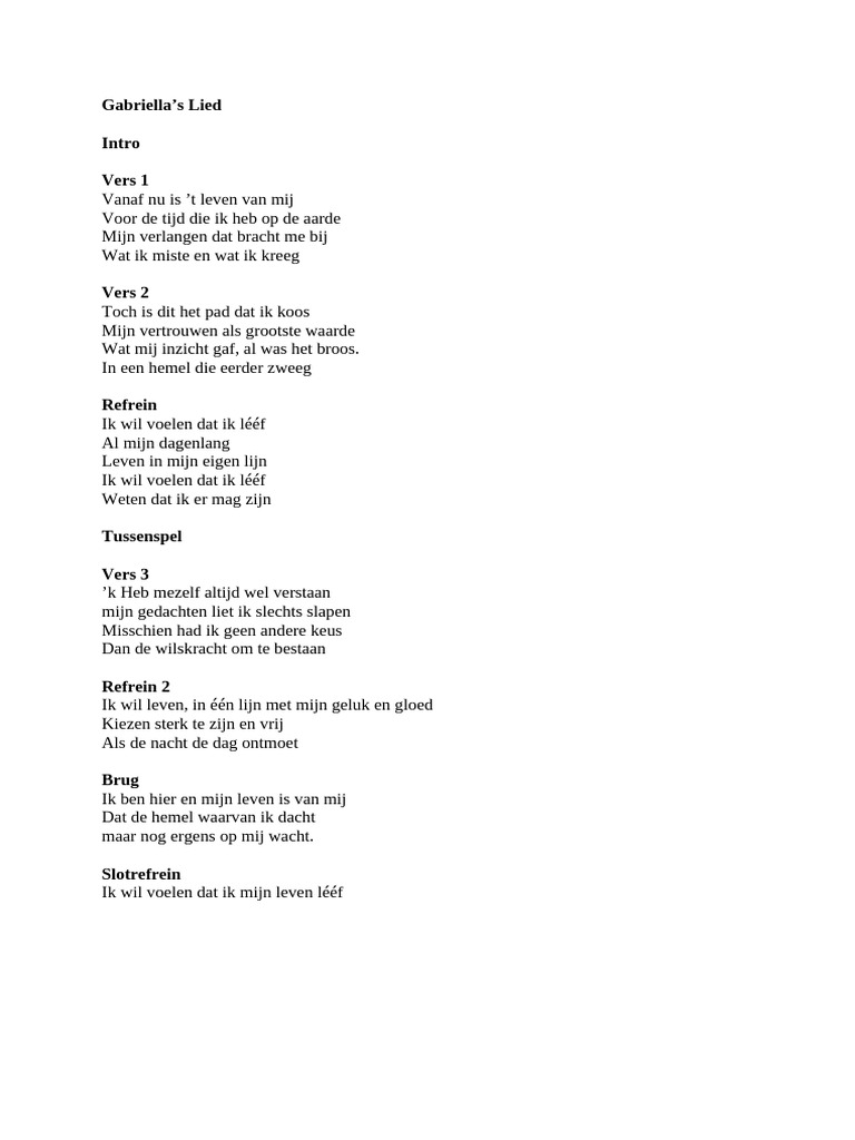 Gabriella's Lied | PDF