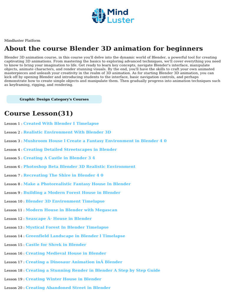 Beginner's Guide to Blender 3D Animation | PDF | Computer Animation | 3 ...
