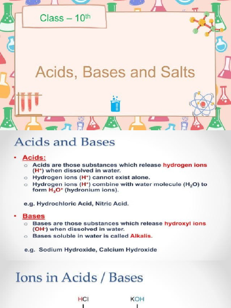 CH Acid Bases and Salts | PDF