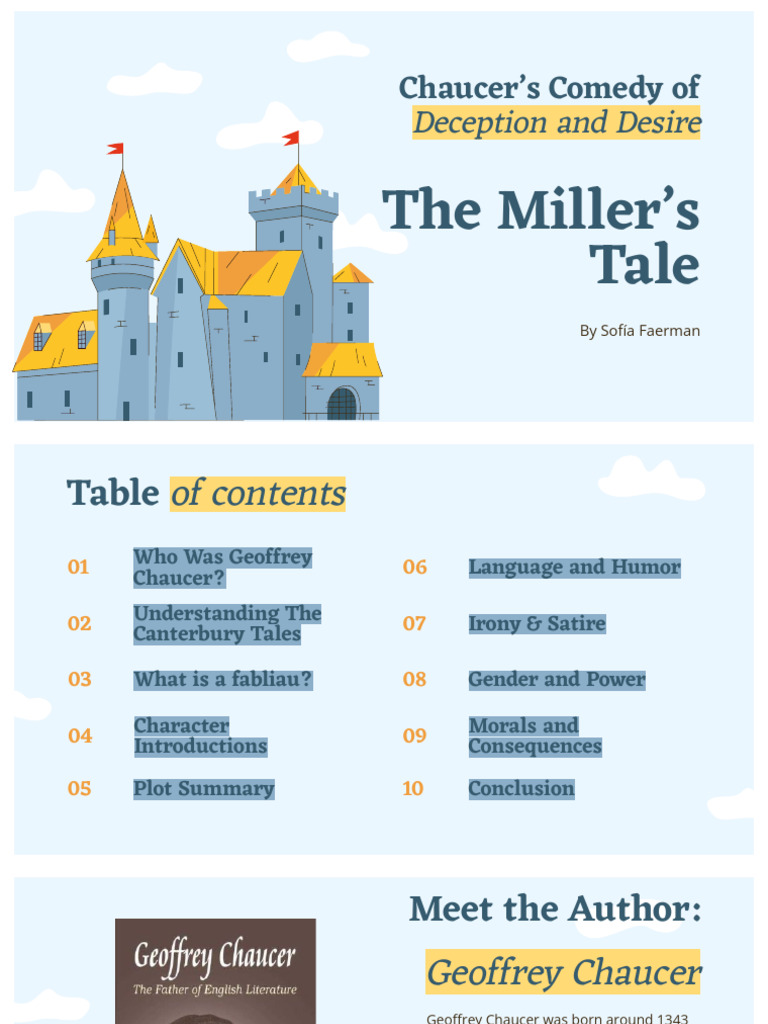 The Miller's Tale: Comedy and Deception | PDF | The Canterbury Tales