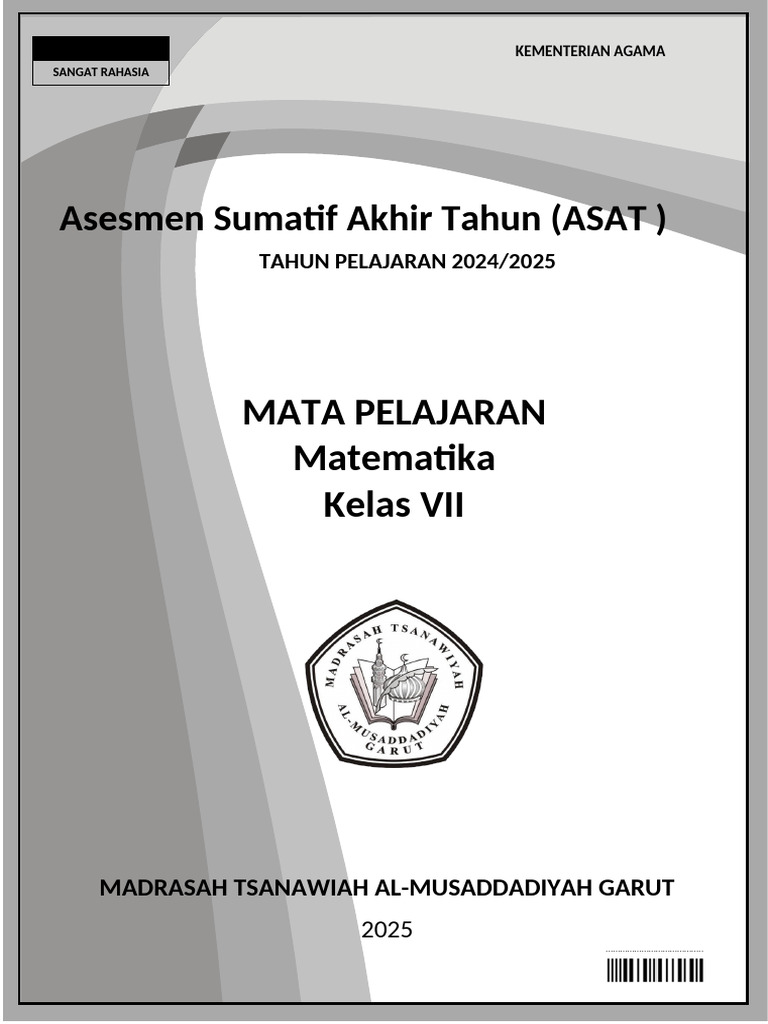 Soal Asat Kelas Vii 2025 | PDF