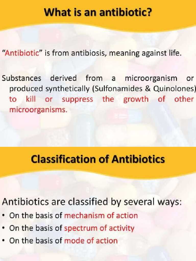 Antibiotics Lecture | PDF