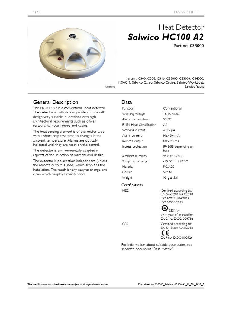 Salwico HC100 A2 - M - EN - 2023 - B | PDF | Thermodynamics | Electricity