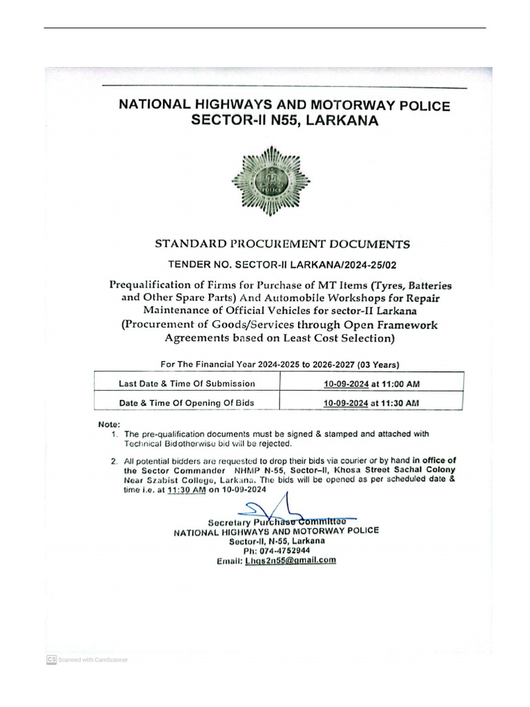 Prequalification of Firms - Procurement of GoodsServices - Open Framework Agreement Sector ...