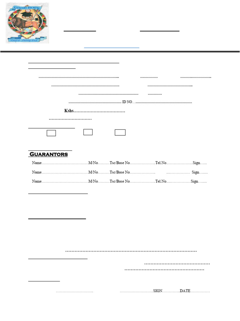 Good Hope Salary Advance Form | PDF | Personal Finance | Financial Services