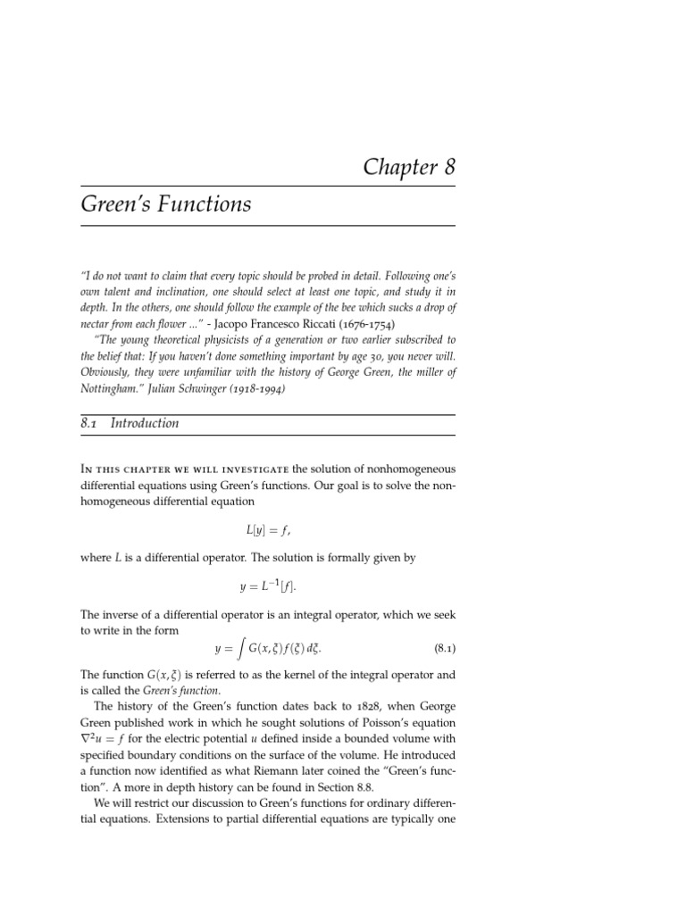 Greens | PDF | Green's Function | Partial Differential Equation
