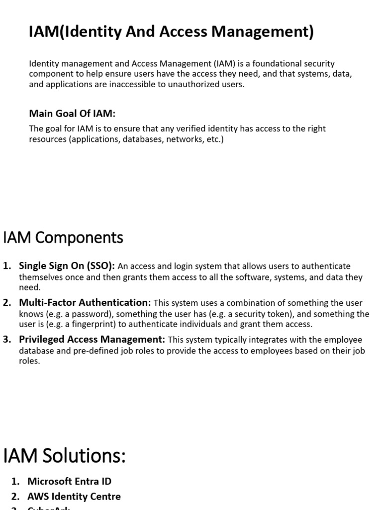IAM(Identity And Access Management) | PDF