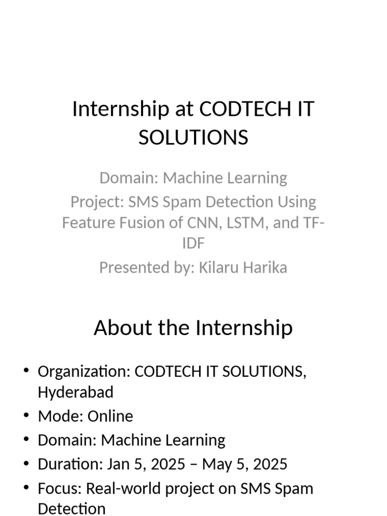 CODTECH Internship Presentation Project Based | PDF