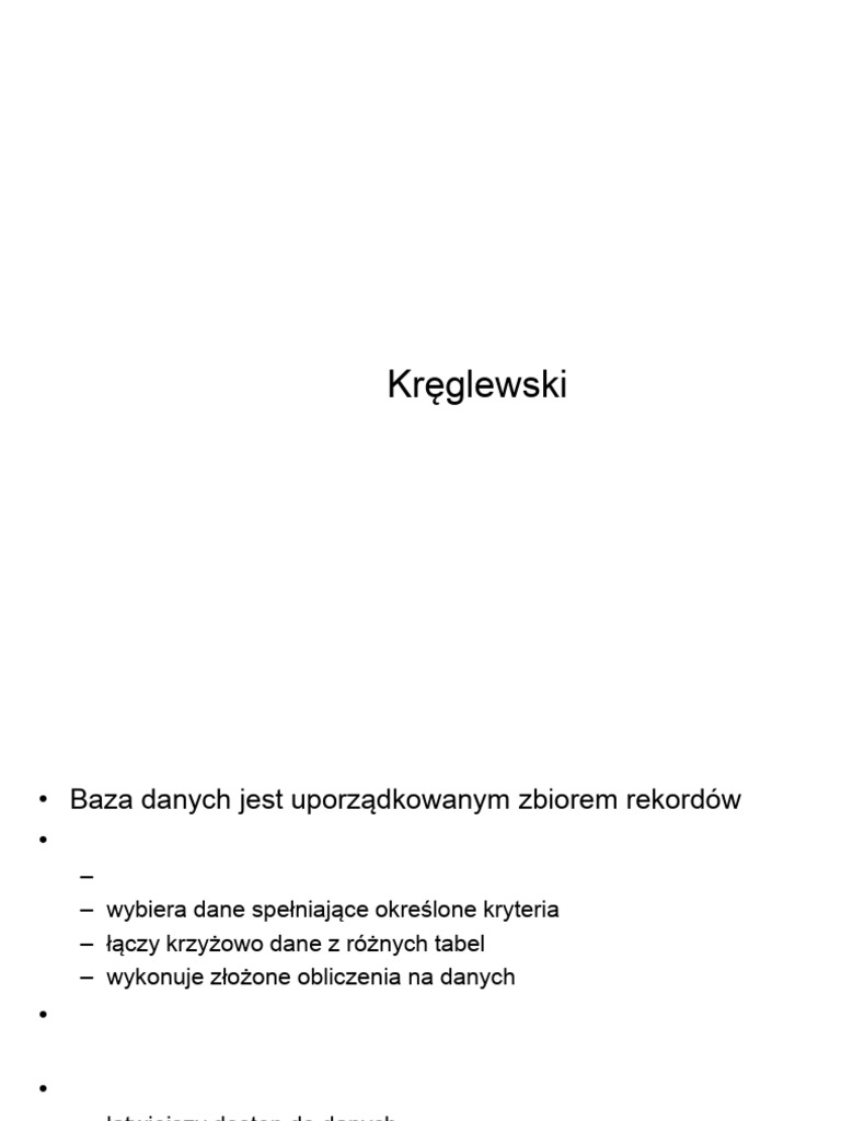 Bazy Danych | PDF