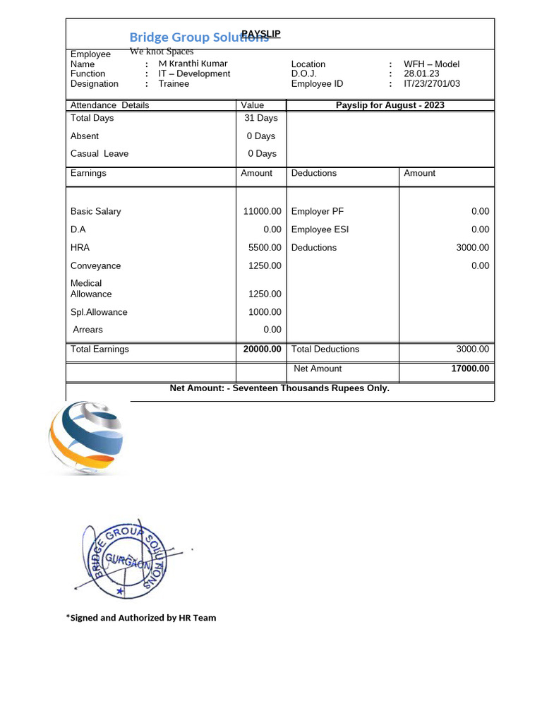 Salary Slip | PDF