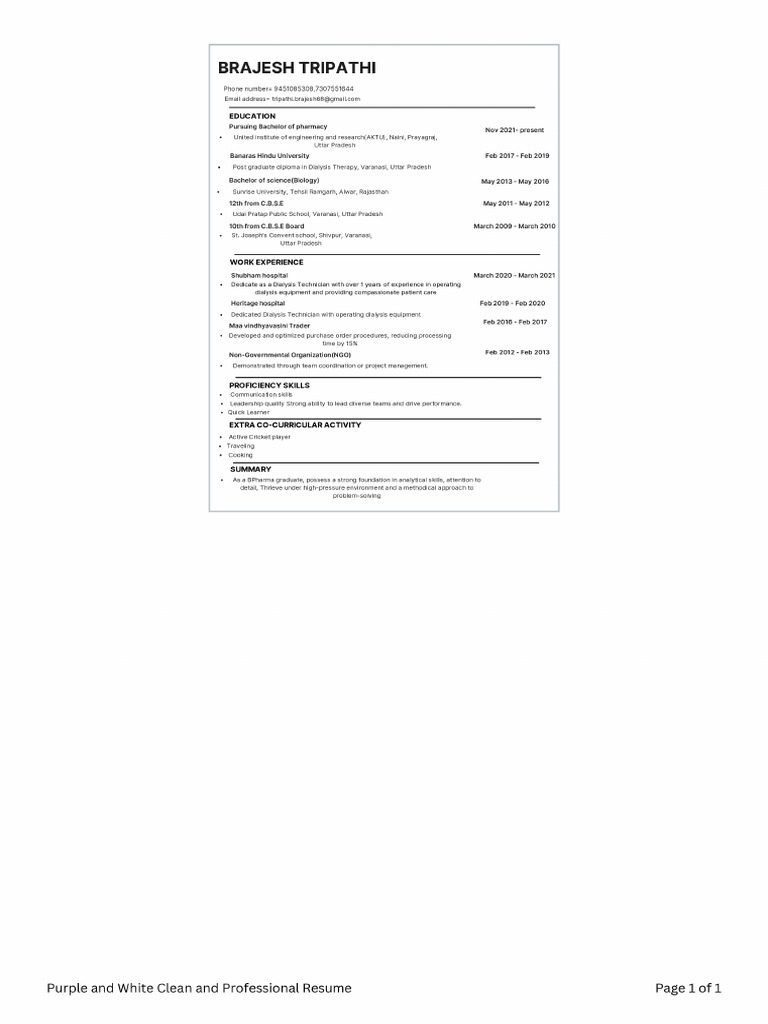 Brajesh Resume | PDF