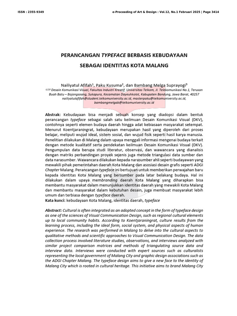 Perancangan Typeface Berbasis Kebudayaan | PDF