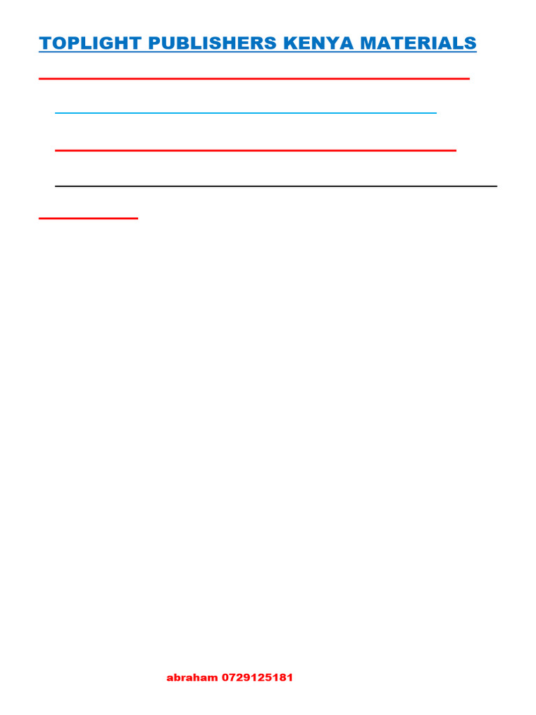 Mathematics Topical Questions and Answers Form 1 4 All Topics 1 | PDF ...