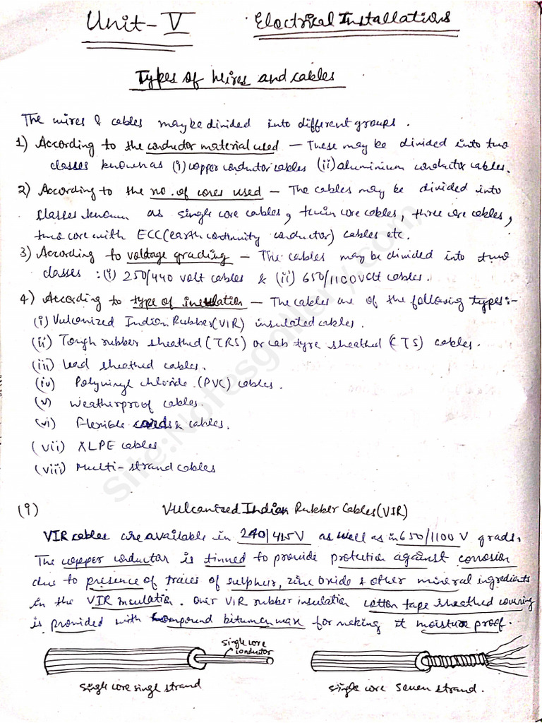 Unit 5 Electrical Installations Fundamentals of Electrical Engineering | PDF