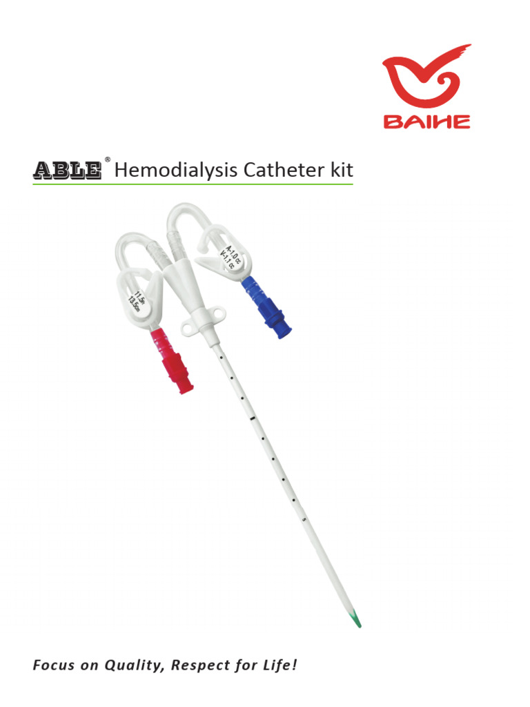 Hemodialysis Catheter Kit Overview | PDF | Diseases And Disorders ...