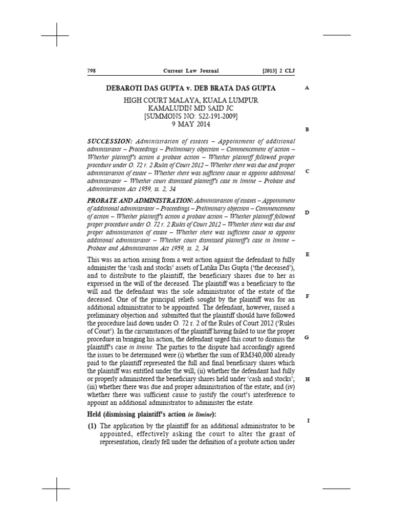 Debaroti Gupta V Deb Brata Gupta | PDF | Probate | Will And Testament