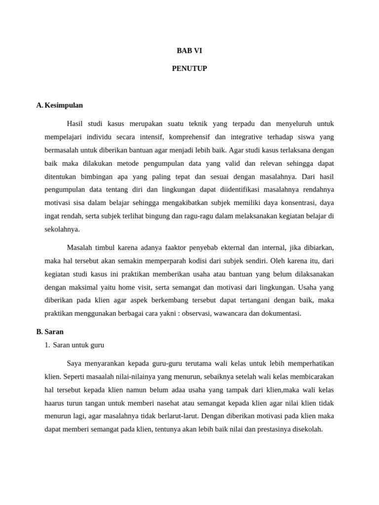 Laporan BAB VI | PDF