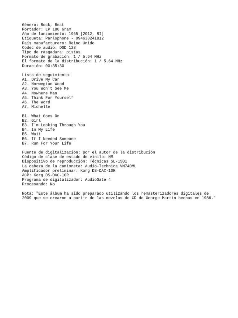 Datos Tecnicos | PDF