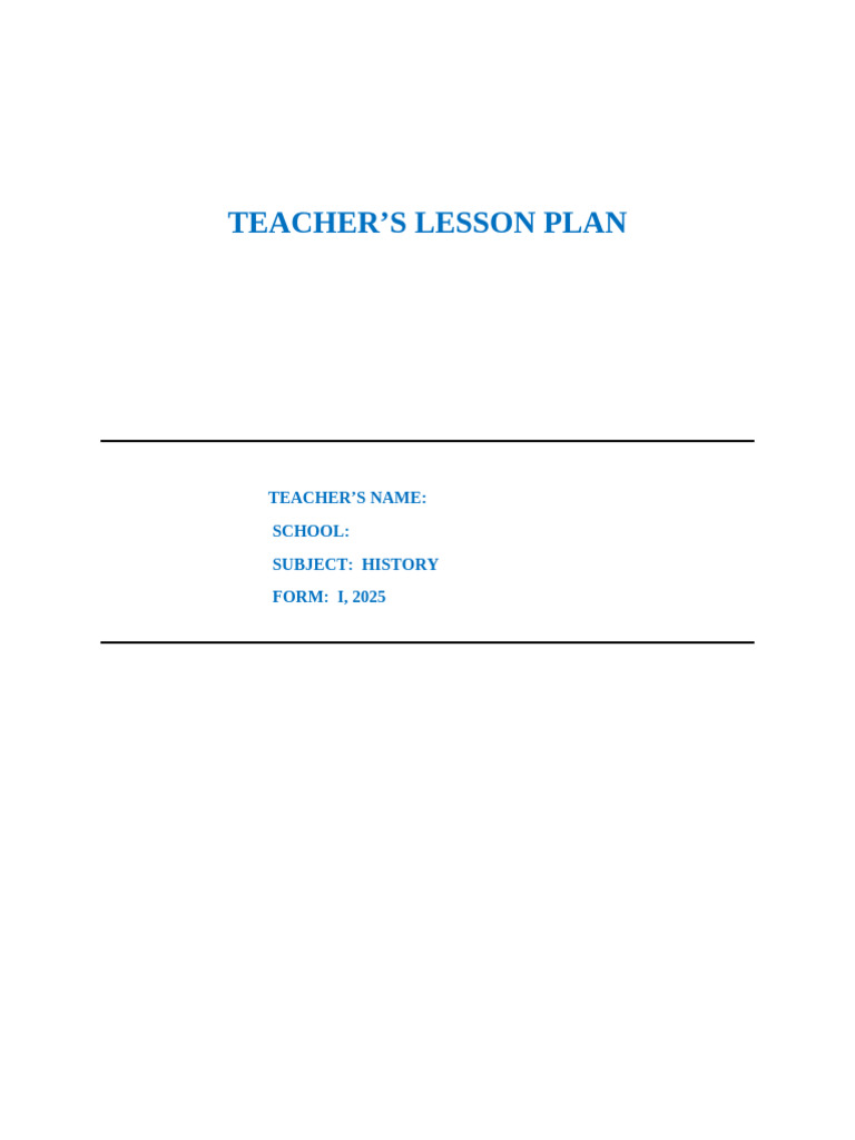 Bussiness Studies LESSON PLAN f1 | PDF | Teachers | Learning