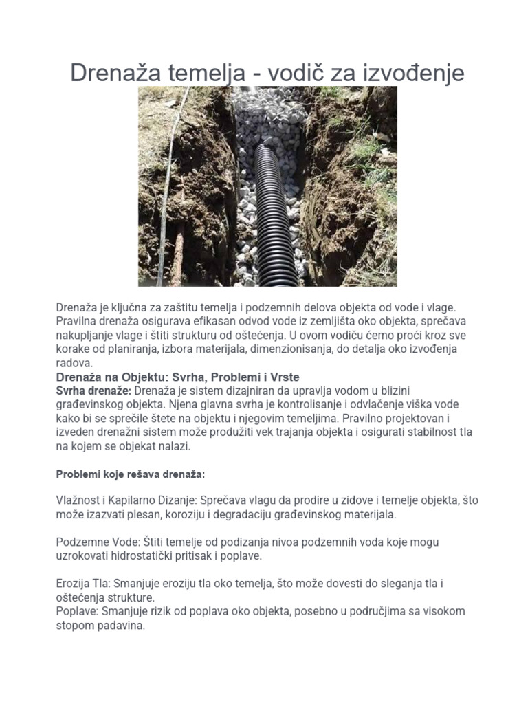 Drenaža Temelja | PDF