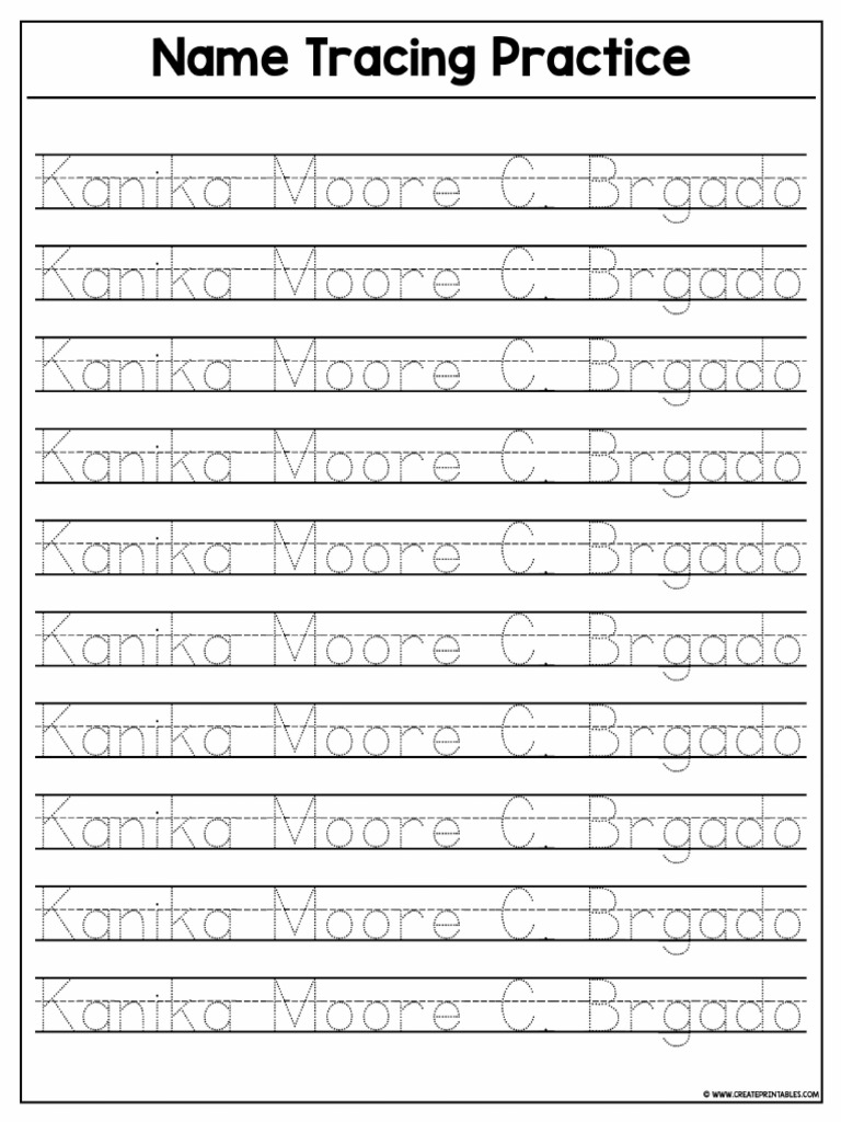 Name Tracing Practice C48C 8BC4 FD6B | PDF