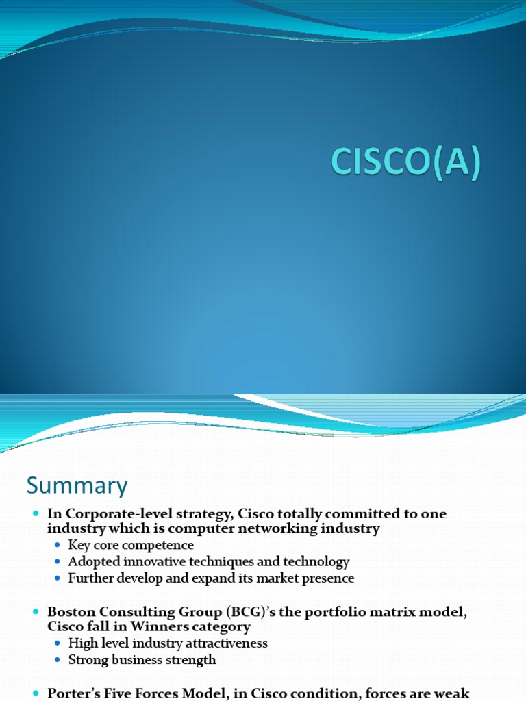 Cisco | PDF | Strategic Management | Business Process