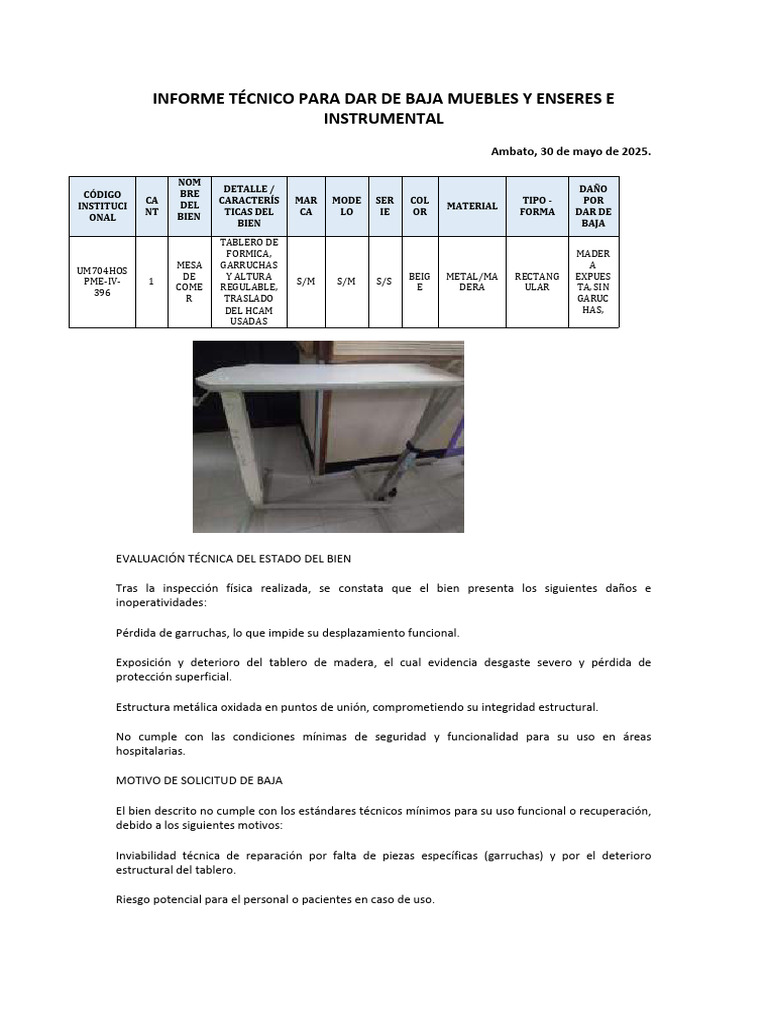 Informe Técnico para Dar de Baja Muebles y Enseres Neo 2025-Signed - Compressed-1 - Compressed-2 ...