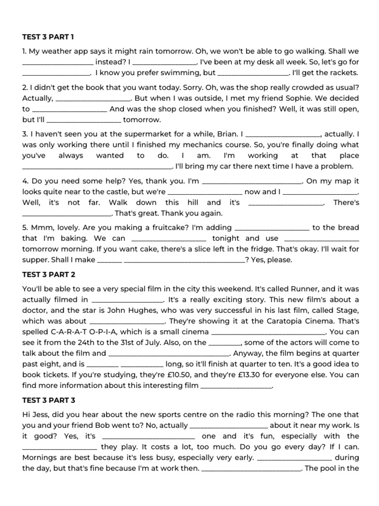 11.5 Listening Key A2 Script | PDF