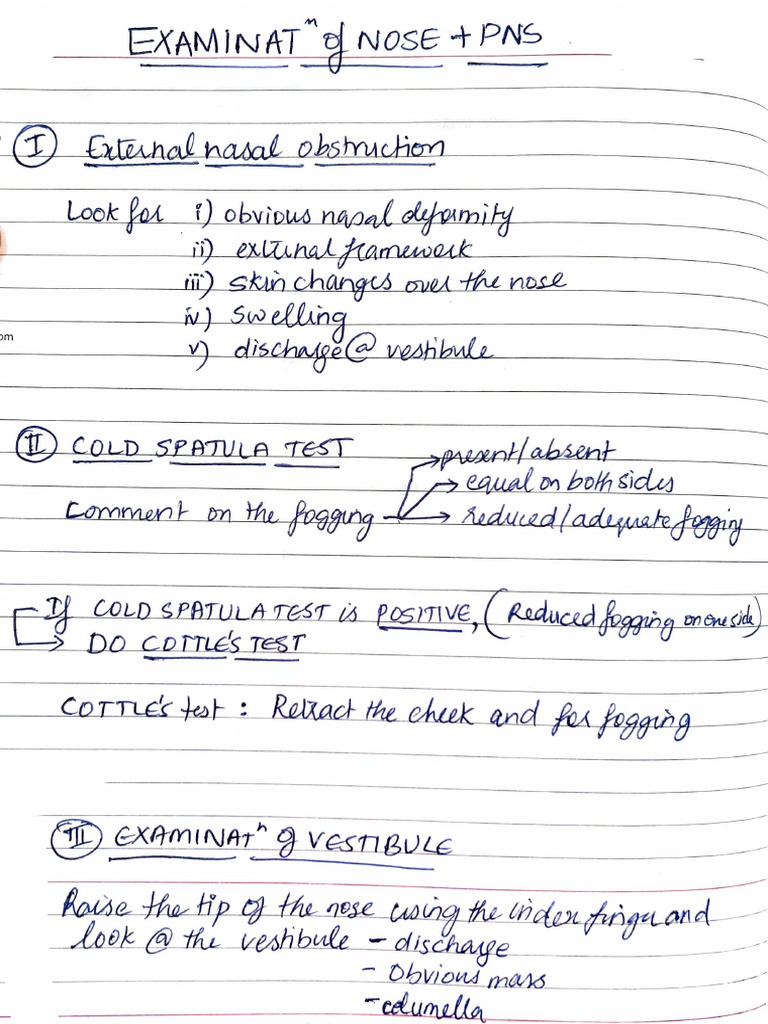 Examination of NOSE- Format | PDF