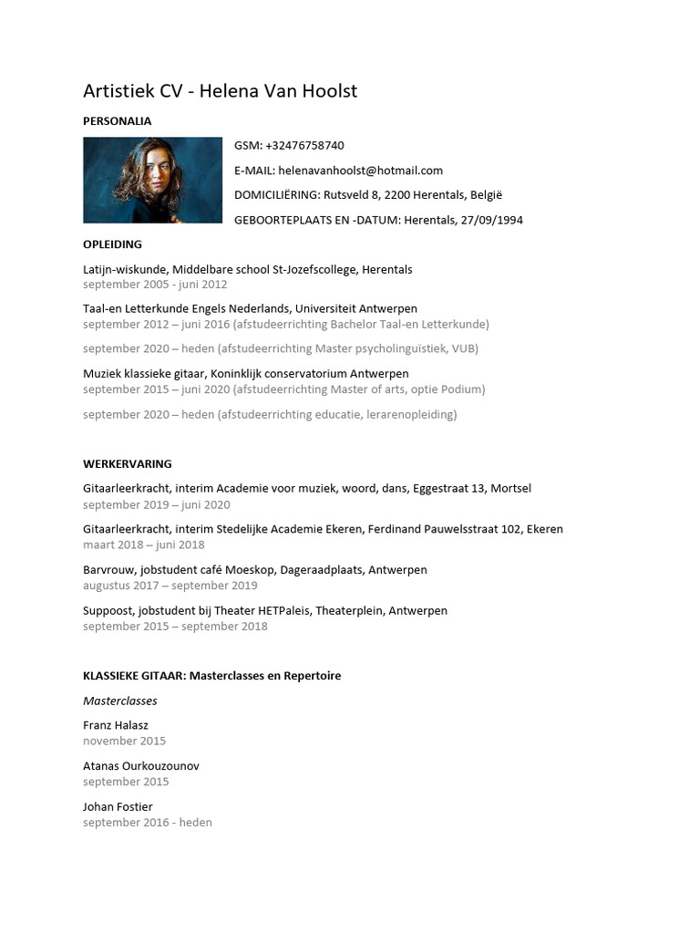 Curriculum Vitae 2020 | PDF